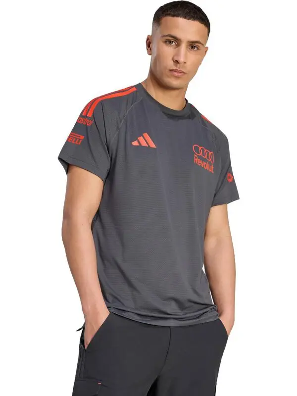 Adidas Audi Revolut F1 Team Mechanics Jersey - Utility Black / Hi-res Red