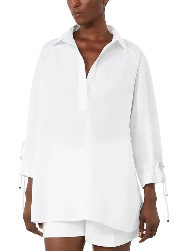 Max Mara Mxmadorni Oversized Blouse - Optical White