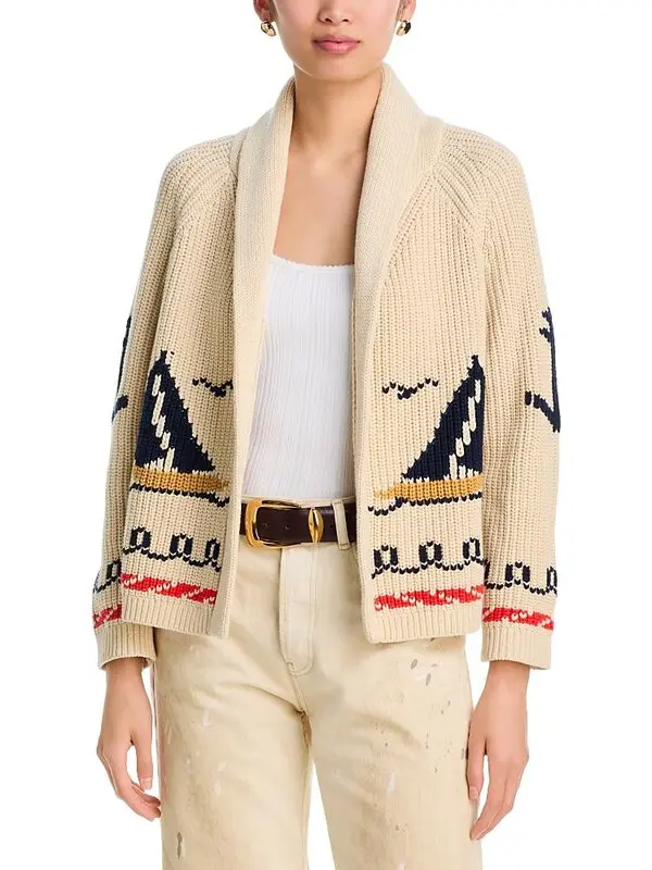 The Great. Lodge Cardigan Sweater - Cream