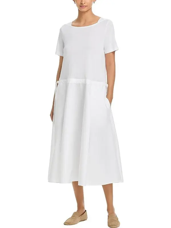 Herno Poplin Shift Dress - White