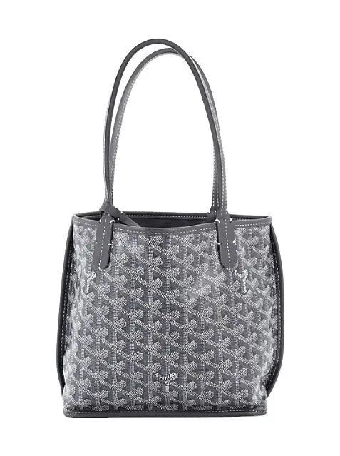 Goyard Mini Anjou Reversible Tote Coated Canvas - Gray