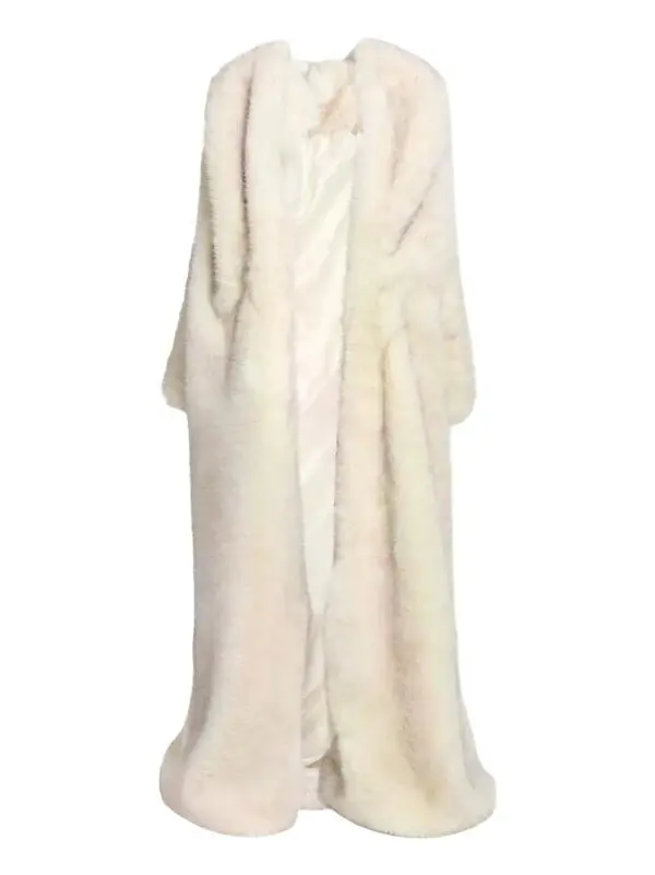 Elie Saab Belted Long Sleeve Coat - Neutrals