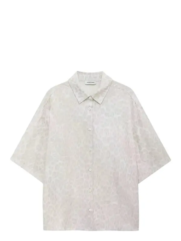 ANINE BING Coco Leopard-print Shirt - Neutrals