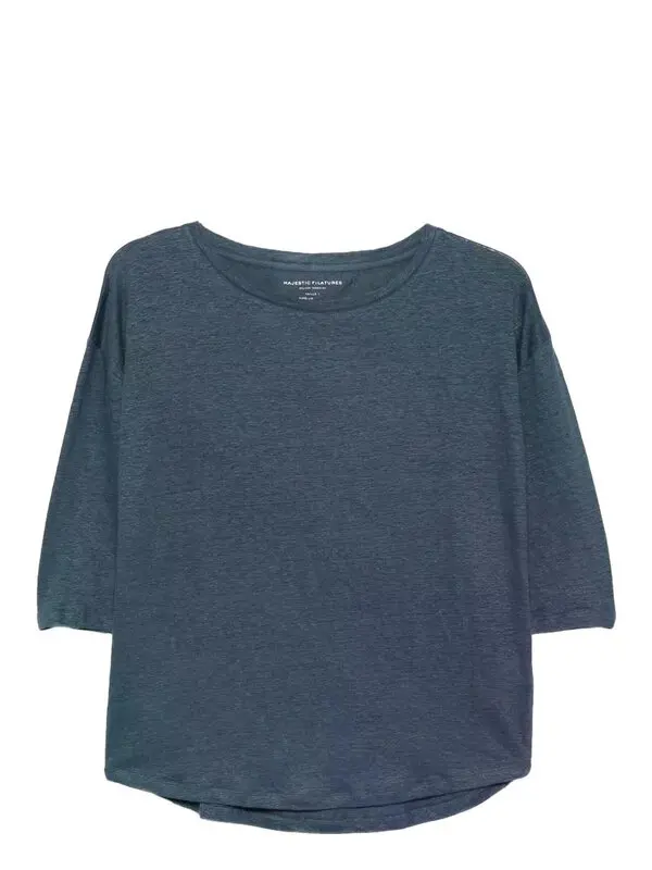Majestic Filatures Three-quarter Sleeve T-shirt - Blue