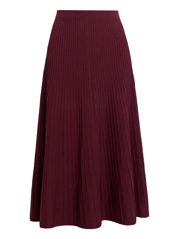 Simkhai Chiara Pleated Midi Skirt - Claret