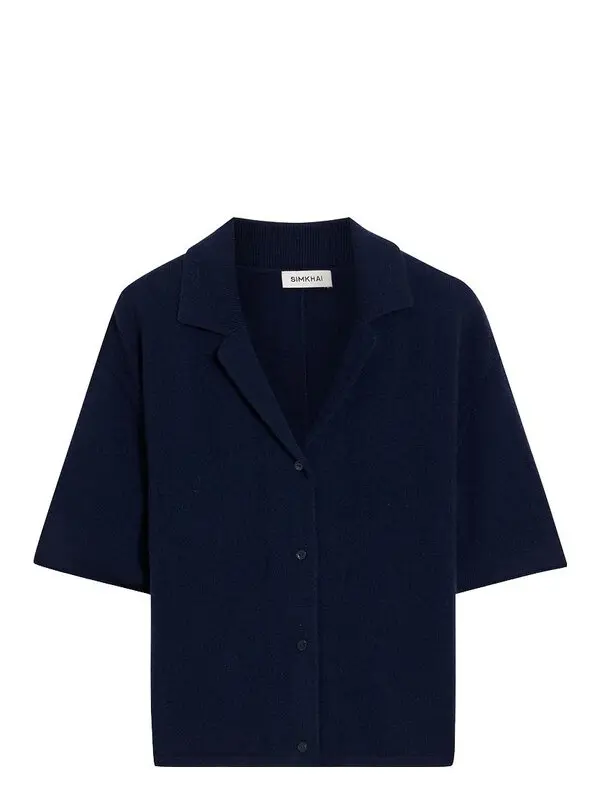 Simkhai Alma Cashmere Shirt - Navy