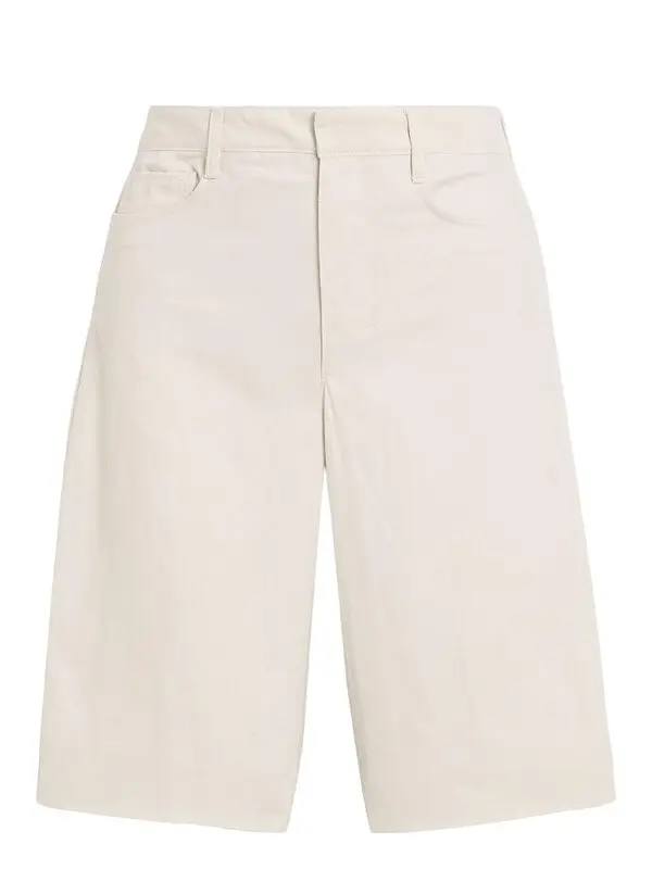 Max Mara Cotton And Linen-blend Shorts - Ecru