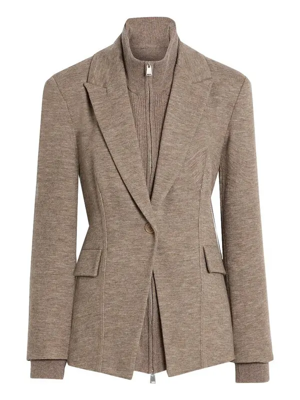 Simkhai Auden Layered Blazer - Taupe