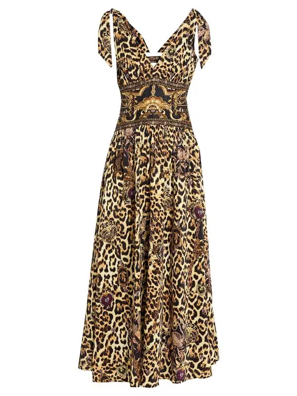Camilla Crystal-embellished Leopard-print Maxi Dress - Animal Print