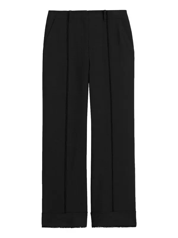 Simkhai Sully Cropped Wide-leg Twill Pants - Black