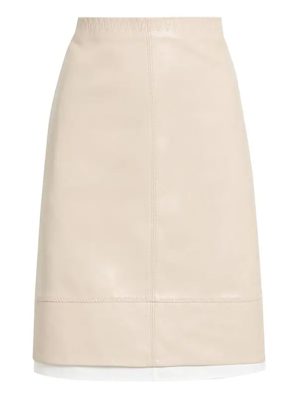 Simkhai Aubria Poplin-trimmed Skirt - Beige