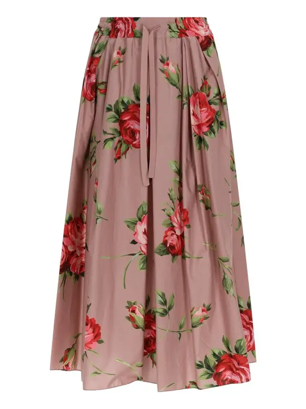 Dolce & Gabbana Printed Midi Skirt - Pink