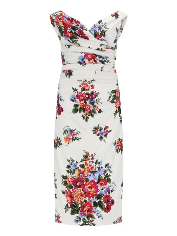 Dolce & Gabbana Printed Satin Dress - Multicolour
