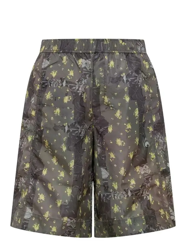 GANNI Printed Shorts - Grey