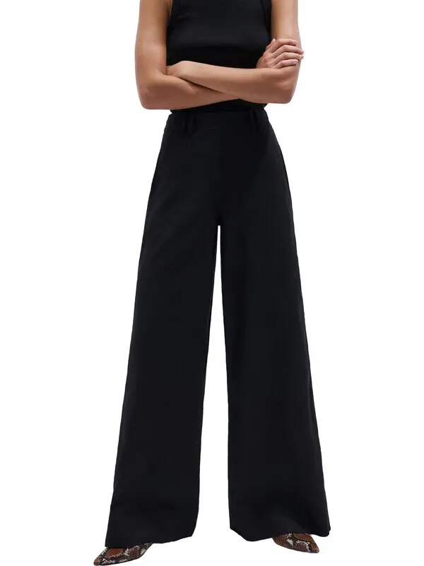 ME+EM Wide-leg Trousers - Black