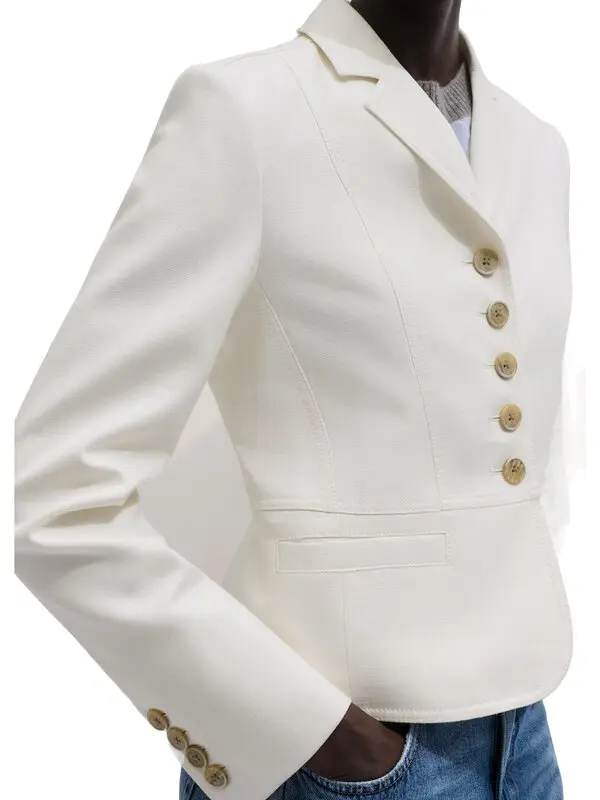 ME+EM Fitted Utility Jacket - Ivory