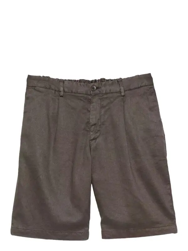 Alpha Industries Pleated Shorts - Brown