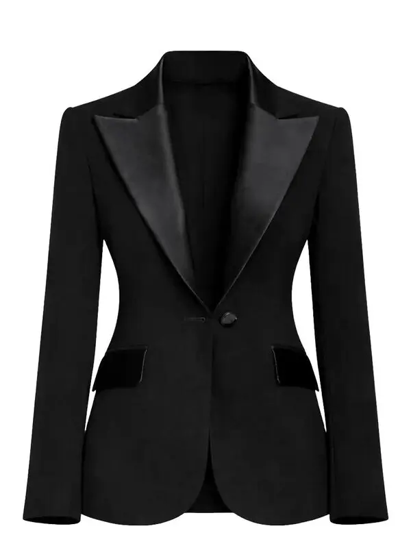 Elie Saab Satin Blazer - Black