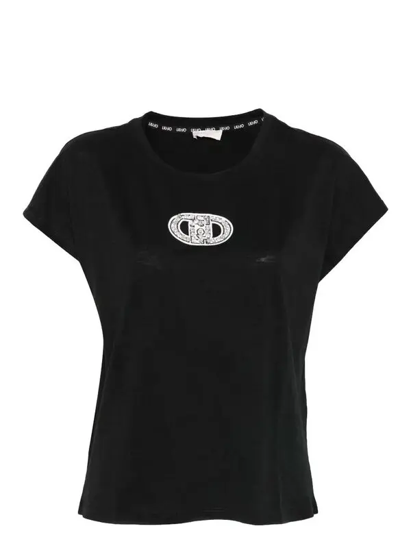 Liu Jo Embellished Round-neck T-shirt - Black