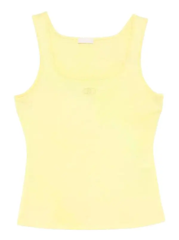 Liu Jo Logo-embroidered Top - Yellow