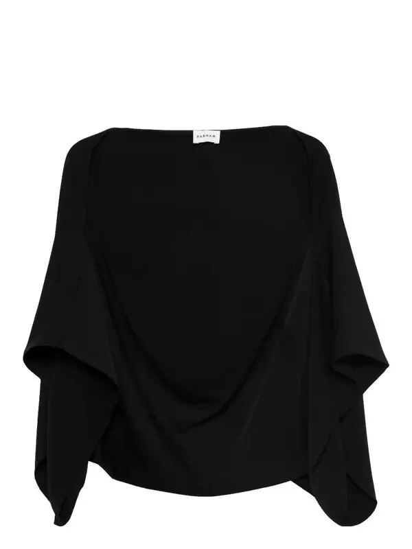 P.a.r.o.s.h Draped Poncho - Black