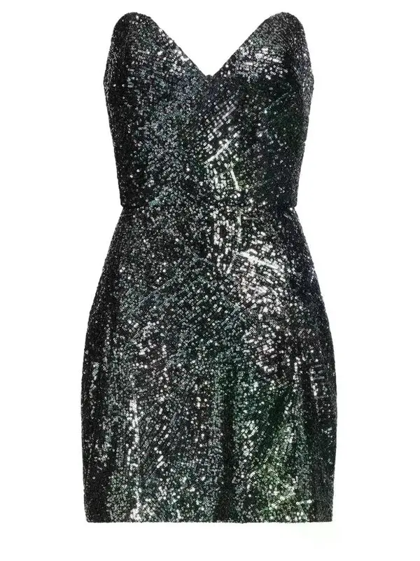 Elie Saab Sequin-embellished Heart-shaped Mini Dress - Black
