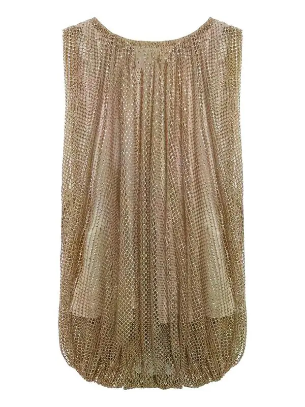 Sportmax Mesh Top - Gold
