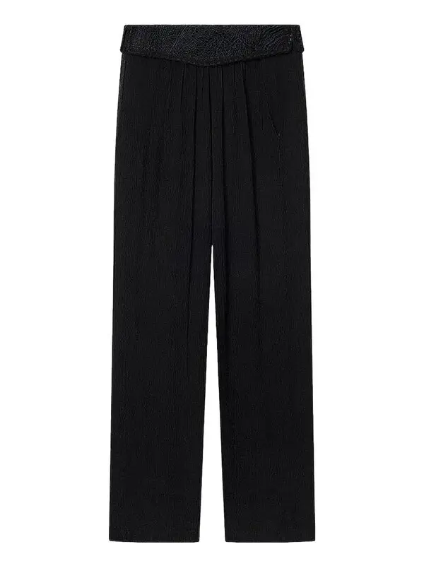Isabel Marant Étoile Guylene Guipure-lace Textured Trousers - Black