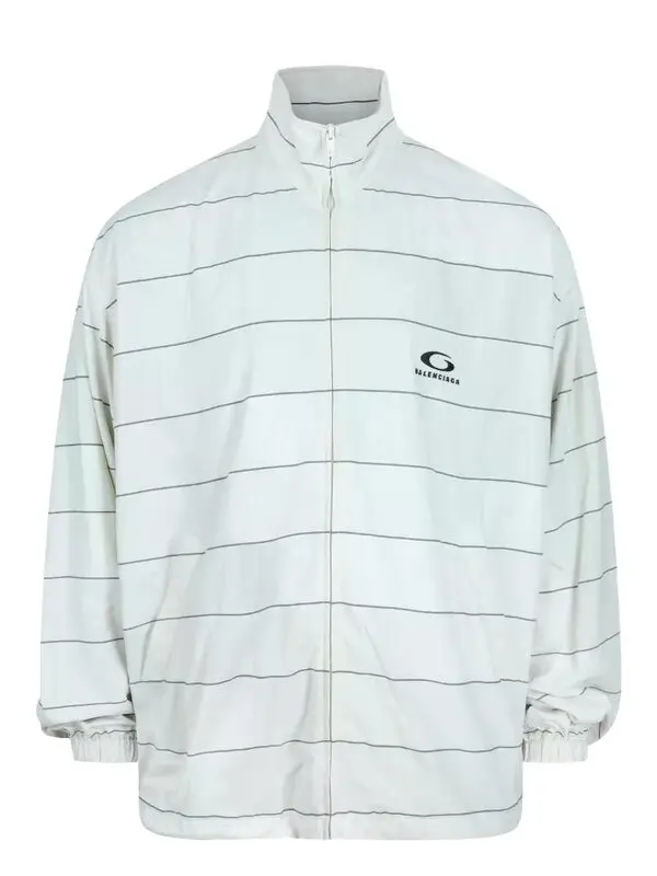 Balenciaga Striped Zip-up Jacket - Neutrals