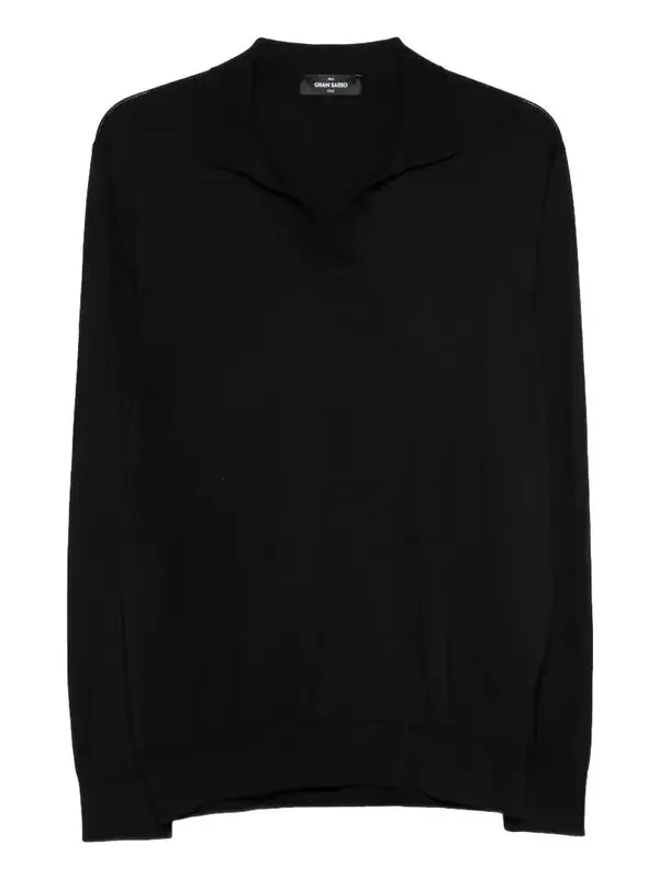 GRAN SASSO V-neck Sweater - Black
