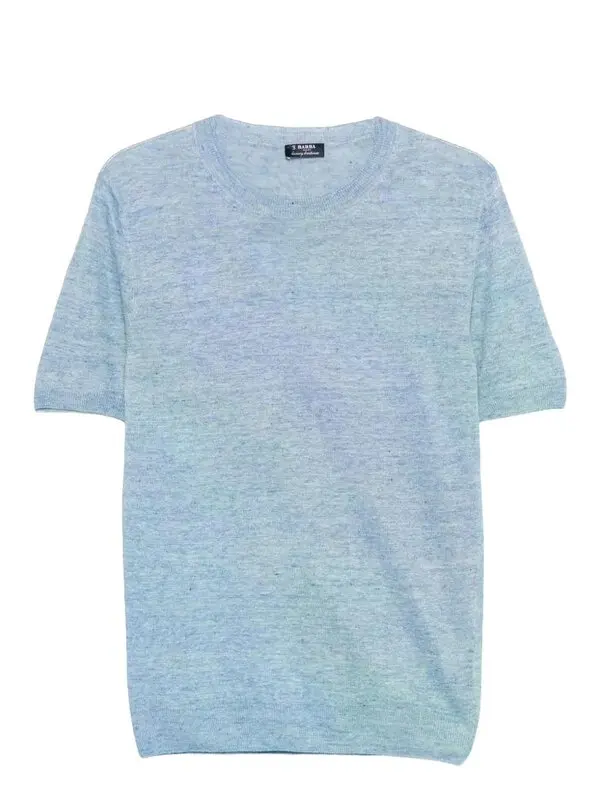 BARBA NAPOLI Linen T-shirt - Blue