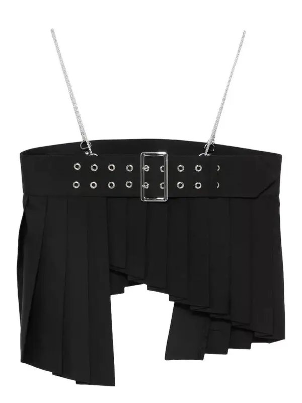 Noir Kei Ninomiya Pleated Belted Jacket - Black