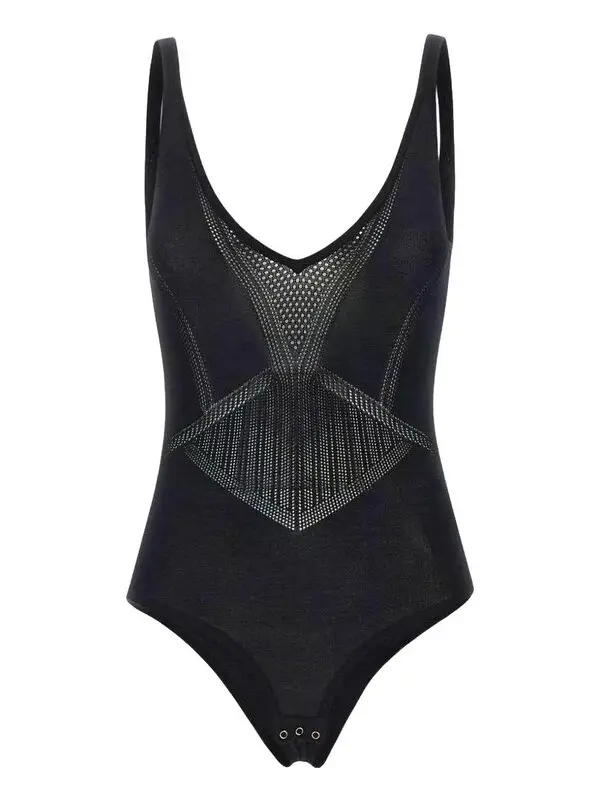 Elisabetta Franchi V-neck Bodysuit - Black