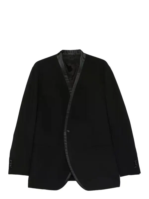 Giorgio Armani Buttoned Tailored Jacket - Black