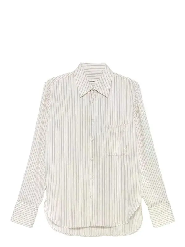 Sandro Striped Loose-fit Shirt - Neutrals
