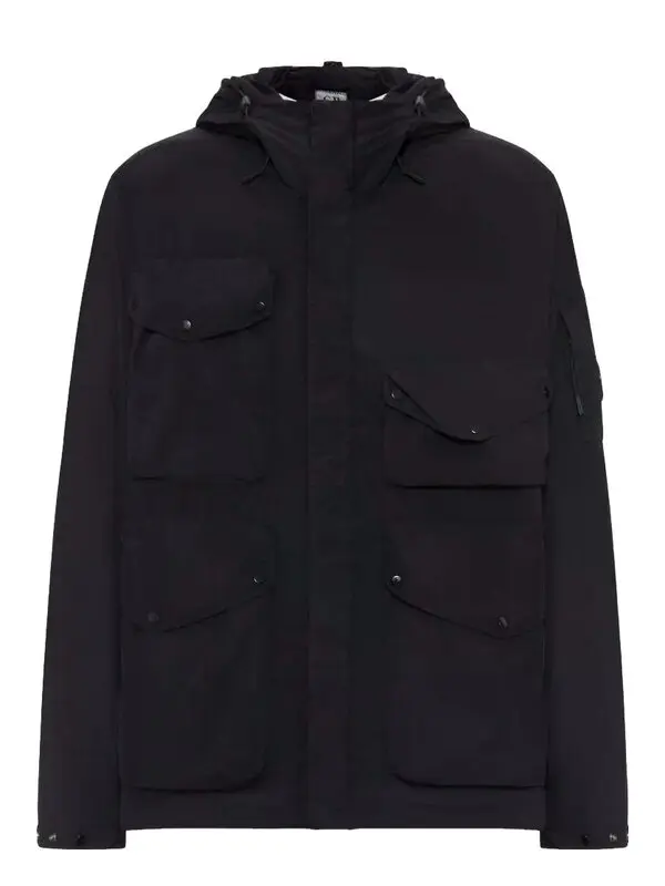 C.P. COMPANY Goggle Hooded Pocket Jacket - Black