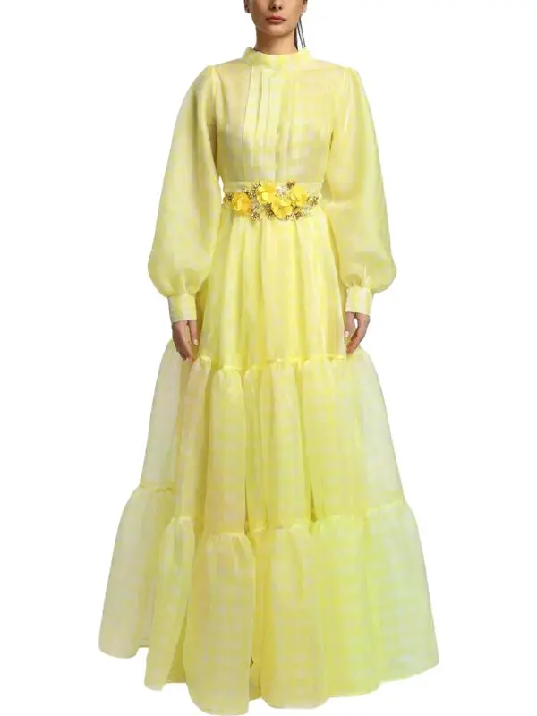 MIAU BY CLARA ROTESCU Amani Tiered Maxi Dress - Yellow