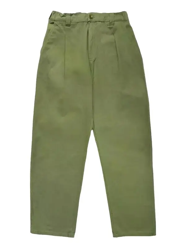 SERVICE WORKS Drill Waiters Pleated Trousers - Green