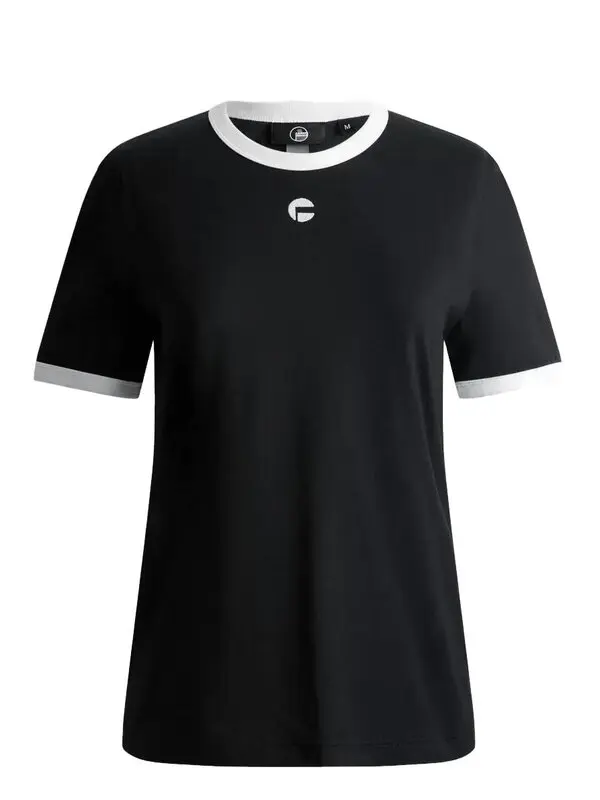 Fusalp Tanixa Contrast-trim Logo T-shirt - Black