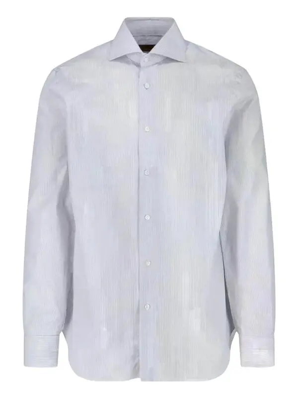 BARBA NAPOLI Striped Shirt - White