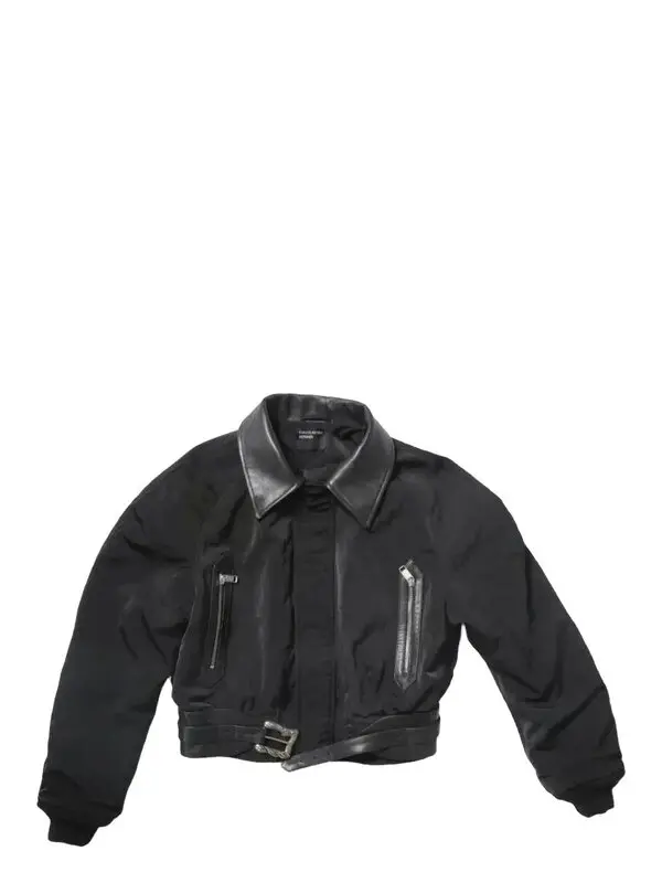 Enfants Riches Déprimés Cropped Bomber Jacket - Black