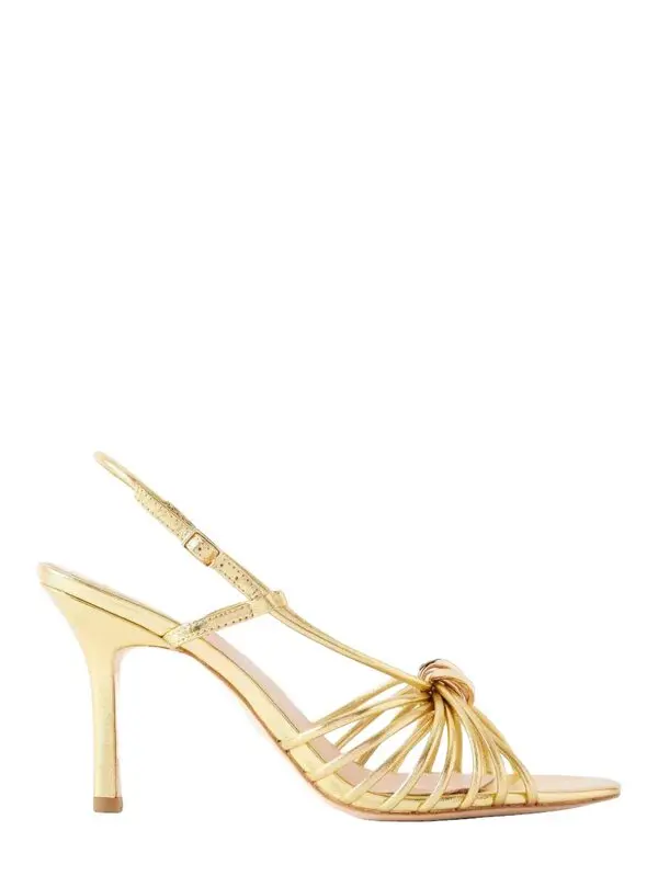 LOEFFLER RANDALL Mareka Knotted Heeled Sandals - Gold