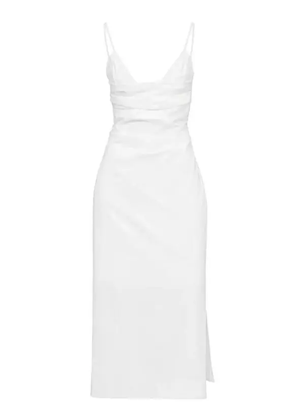 Patrizia Pepe Bustier Midi Dress - White