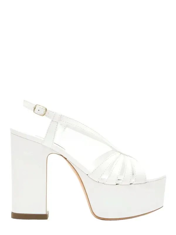 Casadei Elsa Platform Strap Sandals - White