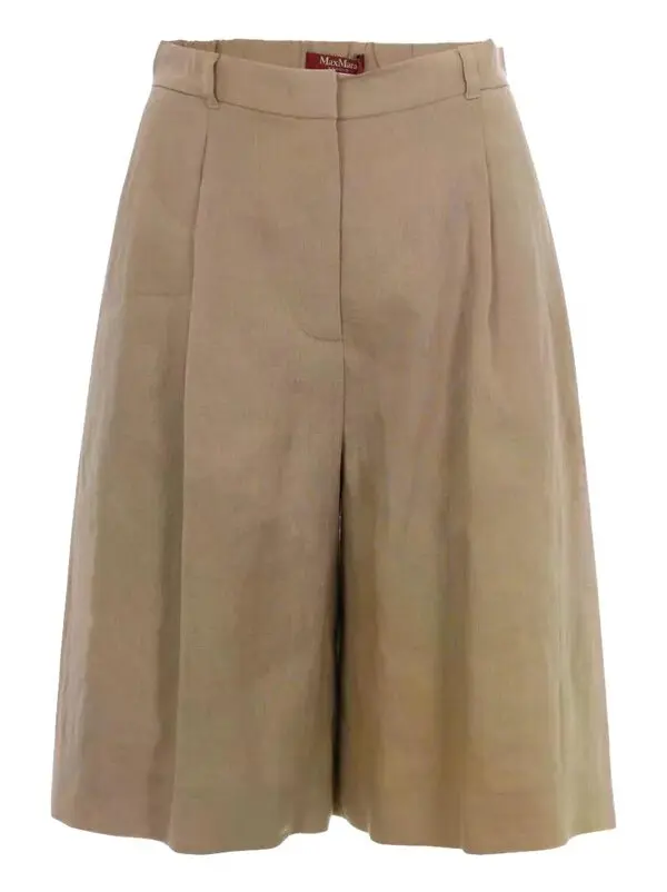 Max Mara Wide-leg Bermuda Trousers - Neutrals