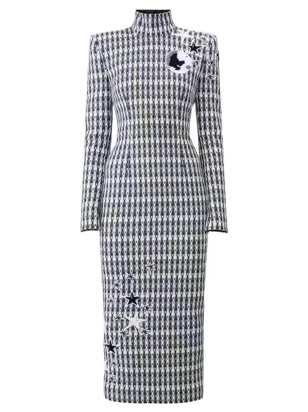 Thom Browne Star-motif Midi Dress - Blue