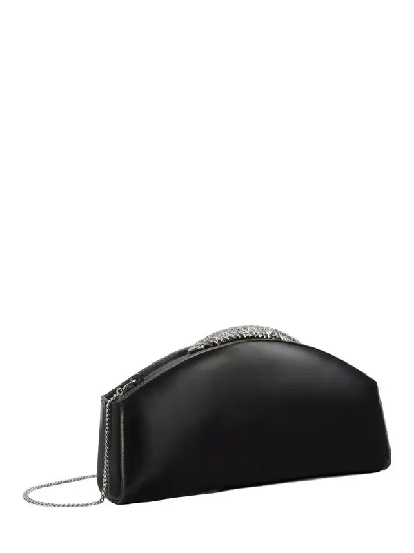 GIUSEPPE ZANOTTI Atena Leather Clutch - Black