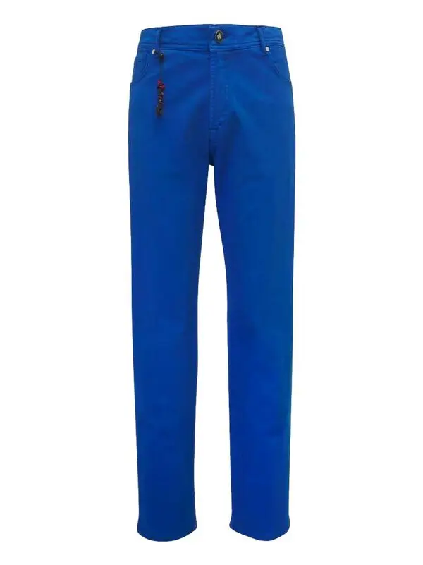 Marco Pescarolo Charm-appliqué Trousers - Blue