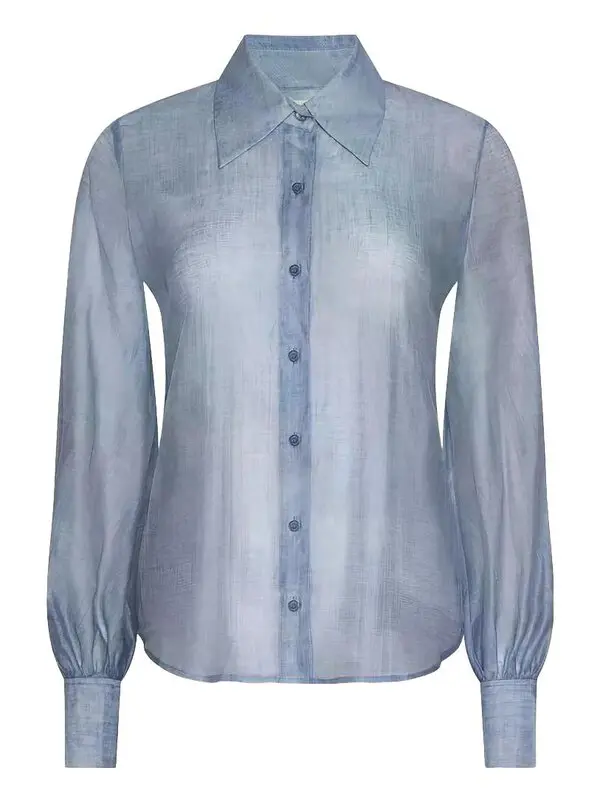 L'Agence Jayleen Button-down Shirt - Blue