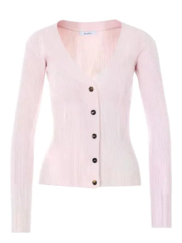 Max Mara V-neck Button Cardigan - Pink
